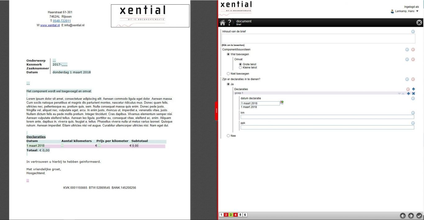 Xential Document Creatie – Docdynamic
